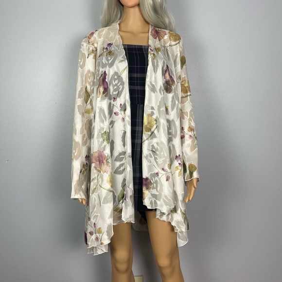 Tops | Vintage Formal Floral Duster | Poshmark